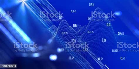 Abstract Background With Wireframe Algorithm Analyze Data And Blurred Lines Quantum Cryptography