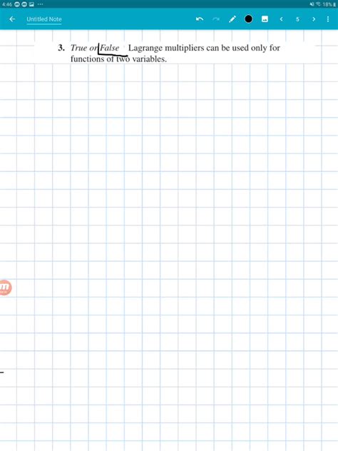 solved true or false lagrange multipliers can be used only for