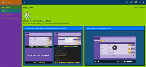 Lte Skin Adminlte3 Theme Builder By Munggaran Codester