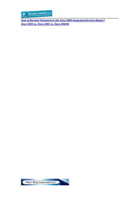 Cisco 2901 Router Review Docx