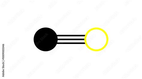 Carbon Monosulfide Molecule Structural Chemical Formula Ball And