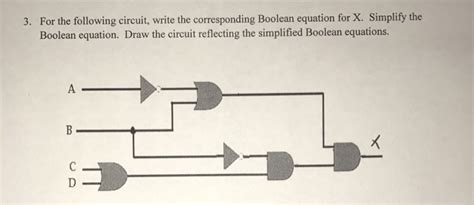 Solved For The Following Circuit Write The Corresponding Chegg