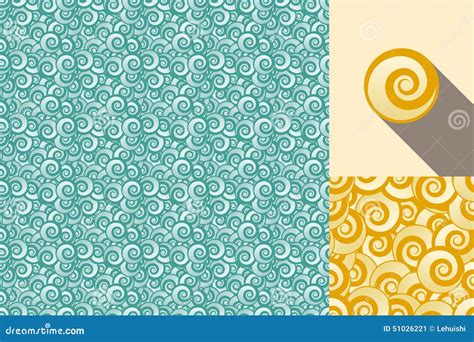 Spiral Seamless Pattern Stock Vector Illustration Of Abstract 51026221