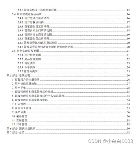 外卖订餐系统 软件工程实训 Csdn博客