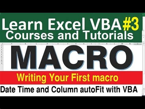 Learn Excel Writing Your First Macro Worksheet For Beginners