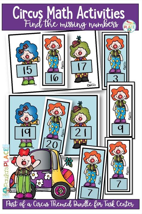 Missing Numbers Circus Theme Leapfrog Math Circus Print And Drive