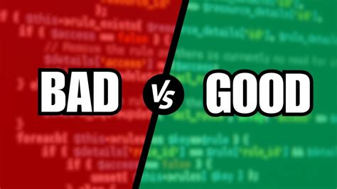 Bad Code Vs Good Code Youtube