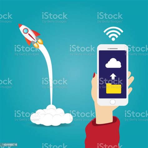 시작 벡터 개념 평면 만화 로켓 발사 스마트 폰 아이디어 성공적인 비즈니스 프로젝트 시작 3차원 형태에 대한 스톡 벡터 아트 및 기타 이미지 3차원 형태 개념 개발