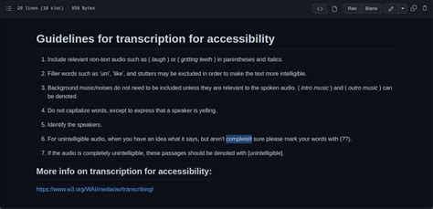 Spelling Errors In Readmemd And Transcriptionguidelinesmd · Issue 174