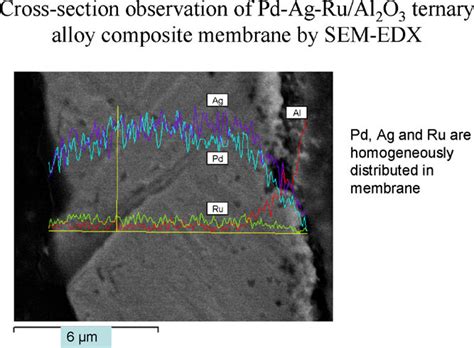 sem edx analysis of pd ag and ru distribution in the pd ag ru al 2 o 3
