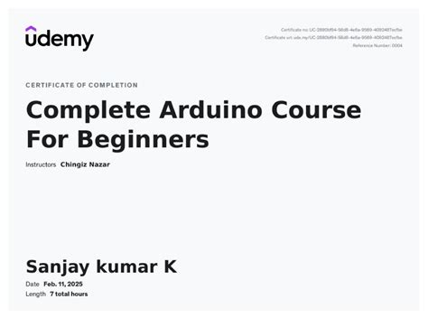 Arduino Electronics Iot Engineering Learning Udemy Sanjay Kumar K