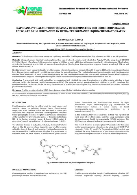 Pdf Rapid Analytical Method For Assay Determination For