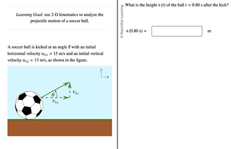 Solved Learning Goal Use 2 D Kinematics To Analyze The
