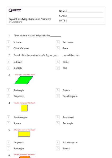 50 Classifying Shapes Worksheets On Quizizz Free And Printable