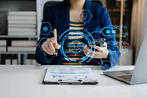 Businessman Using Chatbot In Computer And Tablet Smart Intelligence Aichat With Ai Artificial