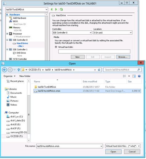 Creating Hyper V 3 Differencing Disks In Server 2012 With Gui And Powershell Tom Talks