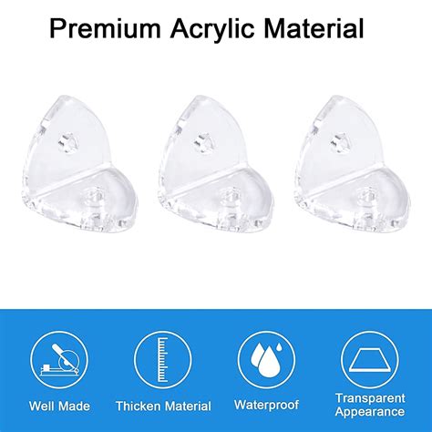 Shelf Pins Increway L Brackets 20 Pieces Clear Acrylic Corner Brackets