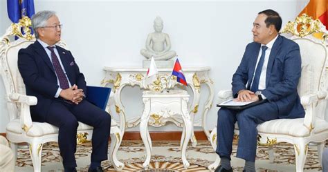 ឯកឧត្តម ទេសរដ្ឋមន្រ្តី លី ធុជ ទទួលជួបពិភាក្សាការងារជាមួយ ឯកអគ្គរាជទូតជប៉ុនប្រចាំកម្ពុជា