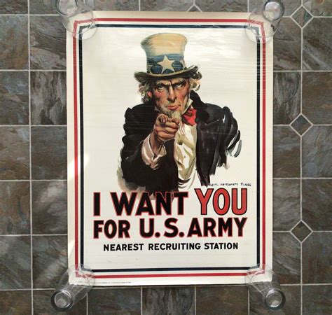 Uncle Sam I Want You For Us Army Vintage Poster Wall Art American