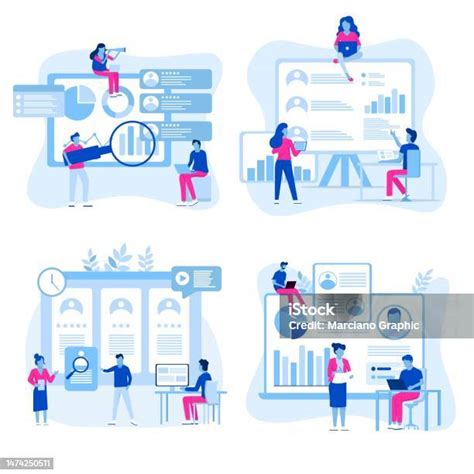 웹 페이지 배너 프리젠 테이션 소셜 미디어 문서 카드 포스터에 대한 모집 개념 벡터 그림 개념에 대한 스톡 벡터 아트 및 기타