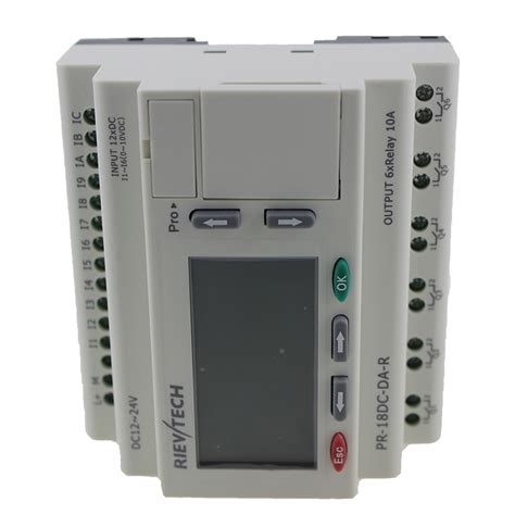 rievtech hot sales intelligent mirco plc pr18 dc da r programmable logic controller expandable