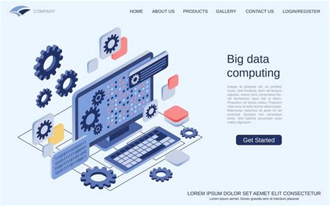 Premium Vector Big Data Computing Modern 3d Isometric Vector Concept Illustration