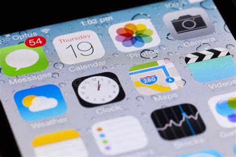 Close Up View Of The Interface Of IOS On An IPhone Editorial Stock Photo Image Of Technology