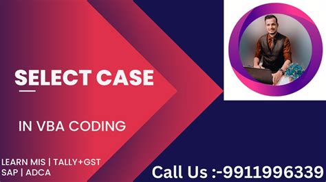 Vba Select Case Example Part 1 Hindi Tutorial Youtube