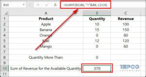 Sumif Value Greater Than Zero In Excel With Examples