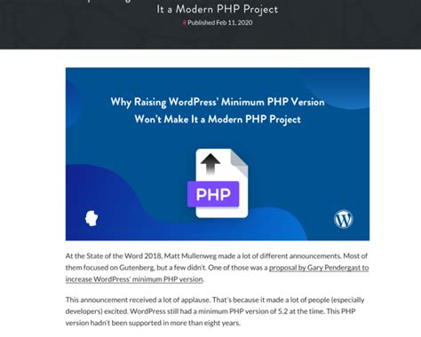 Even On Php 7 Wordpress Is Not Modern Php • Wpshout