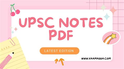 Upsc Notes Pdf For Upsc Ias Preparation Xaamadda