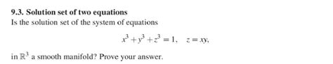 Solved Solution Set Of Two Equations Is The Solution Chegg Com