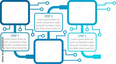 Blue Technology Infographic Chart Design Template Electronics Info Abstract Vector Infochart