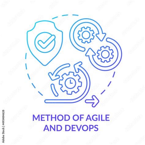 Method Of Agile And Devops Blue Gradient Concept Icon Innovation Processes Tech Macro Trends