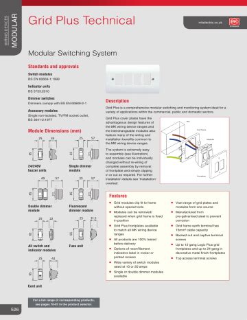 MK Grid Plus Wiring Device Specification Manualzz