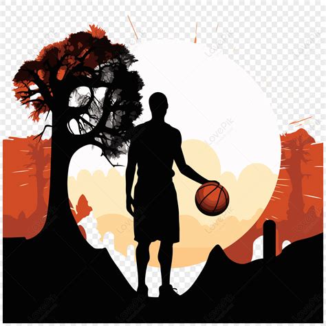 농구 실루엣 벡터상표클립 아트만화 Png 일러스트 무료 다운로드 Lovepik