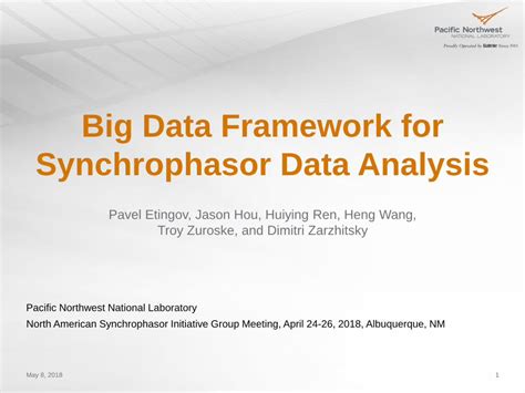 Pdf Big Data Framework For Synchrophasor Data Analysis · 2019 02 22
