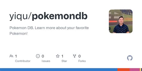 Github Yiqupokemondb Pokemon Db Learn More About Your Favorite Pokemon