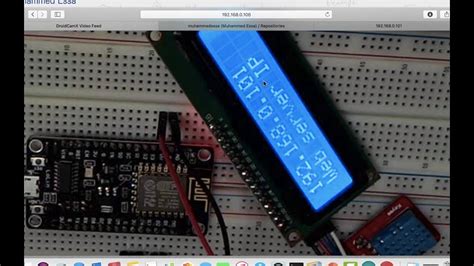 17 Nodemcu Esp8266 Web Server Dht Sensor With Ip Lcd Youtube