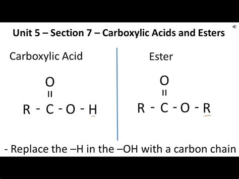Carboxylic Ester Functional Group