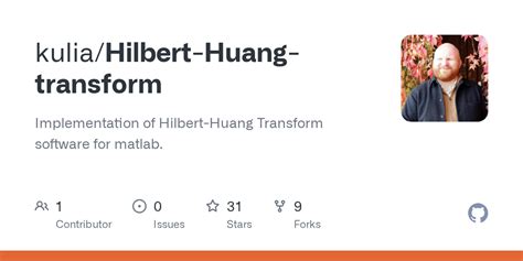 GitHub Kulia Hilbert Huang Transform Implementation Of Hilbert Huang Transform Software For
