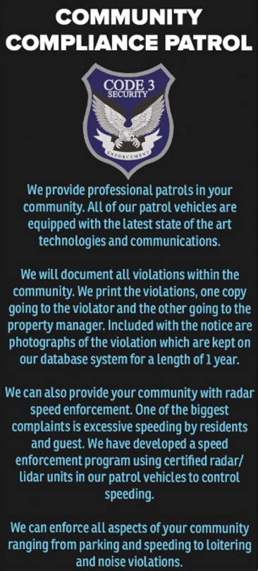 Community Compliance Code 3 Security