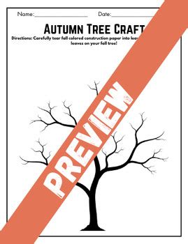 Autumn Tree Craft And Writing Activity By Hearts And Crafts TPT