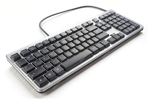 3d Computer Keyboard Isolated On White Background Wired Computer Keyboard Pc Keypad Can Be Used