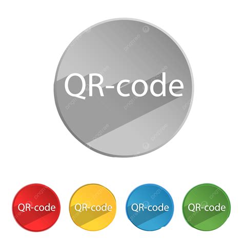 iconic qr code signage colored buttons with scannable symbols technology identification