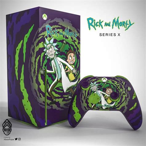 Rick And Morty Themed Xbox Series X Gaming Console Rick And Morty