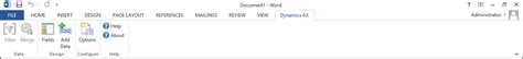 Create Reports For Dynamics Ax From Within Word Dynamics Ax Tip Of