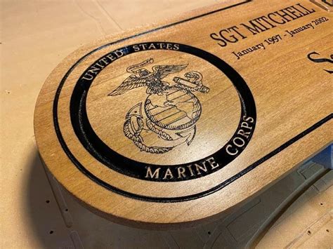 Vector And Toolpath Files Usmc Sergeant Plaque Etsy