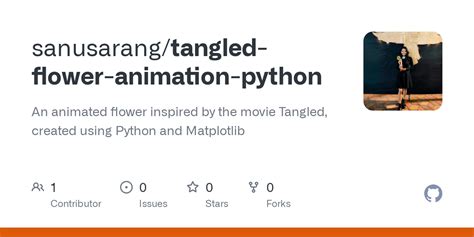 Github Sanusarangtangled Flower Animation Python An Animated Flower Inspired By The Movie