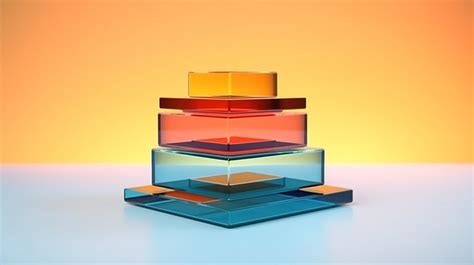 Vibrant Abstract 3d Rendered Glass With Minimal Background Backgrounds
